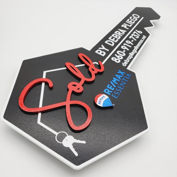 Key Shaped Realtor Sold Signs - Etsy