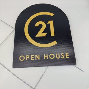 Arched Realtor Open House Sign, Custom Open House Yard Sign, Modern ...