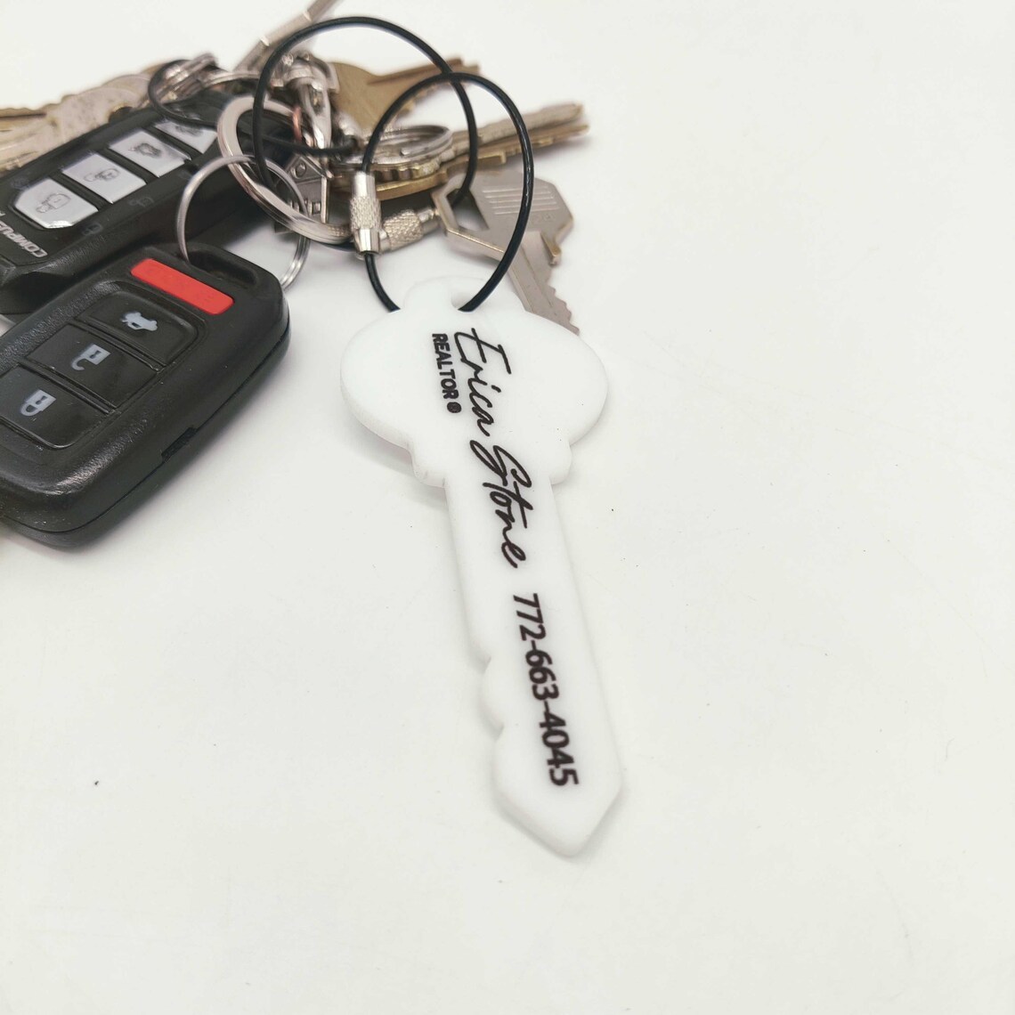 Custom Keychain With Logo, Real Estate Keychain, Realtor Closing Gift ...