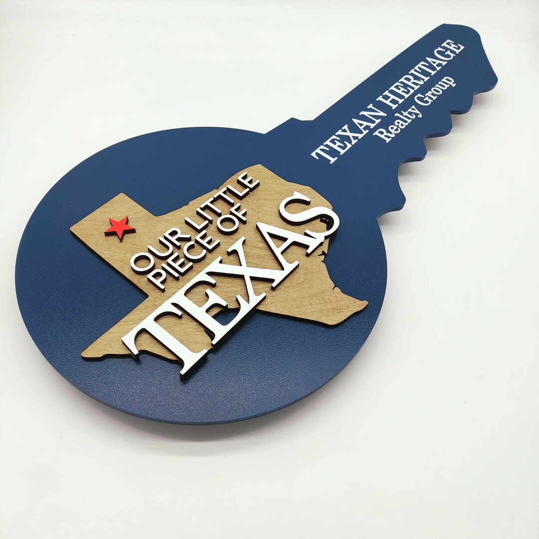 Our Little Piece of Texas Signs, State USA 3D Realtor Closing Customs ...
