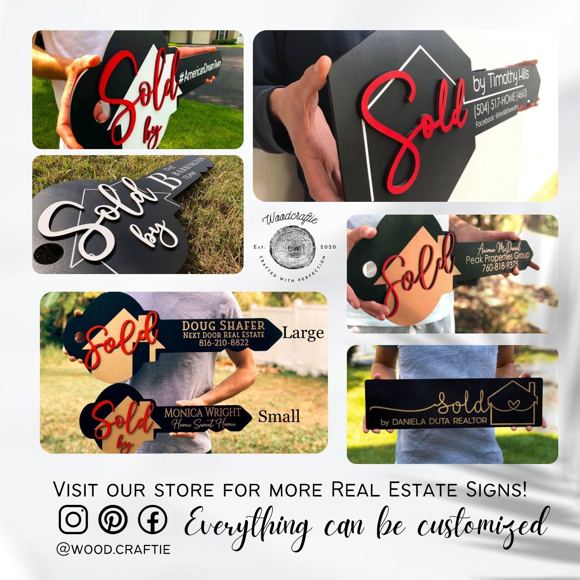 Sold Key Sign With LOGO Realtor Sold Key Sign Closed Realtor | Etsy