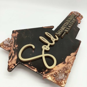 Custom Epoxy Resin SOLD Key Prop, Real Estate Key Sign in the Shape of ...