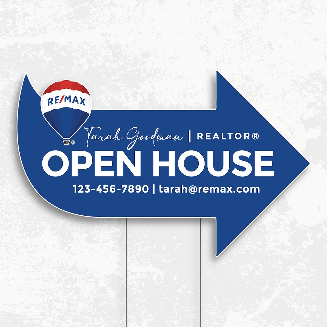 Arrow Shaped Yard Sign, Open House Directional Sign, Directional Sign ...
