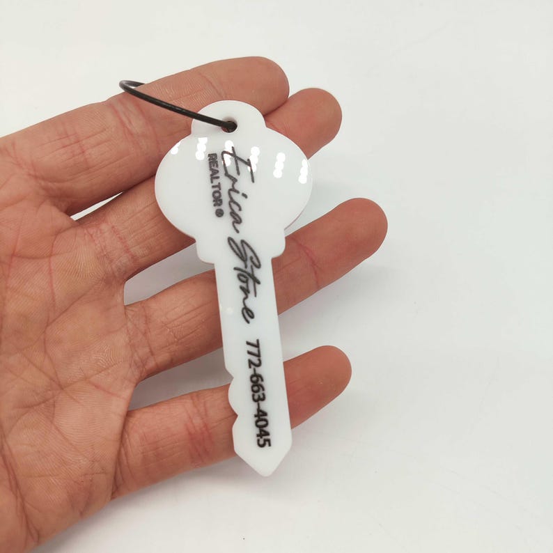 Custom Keychain With Logo, Real Estate Keychain, Realtor Closing Gift ...
