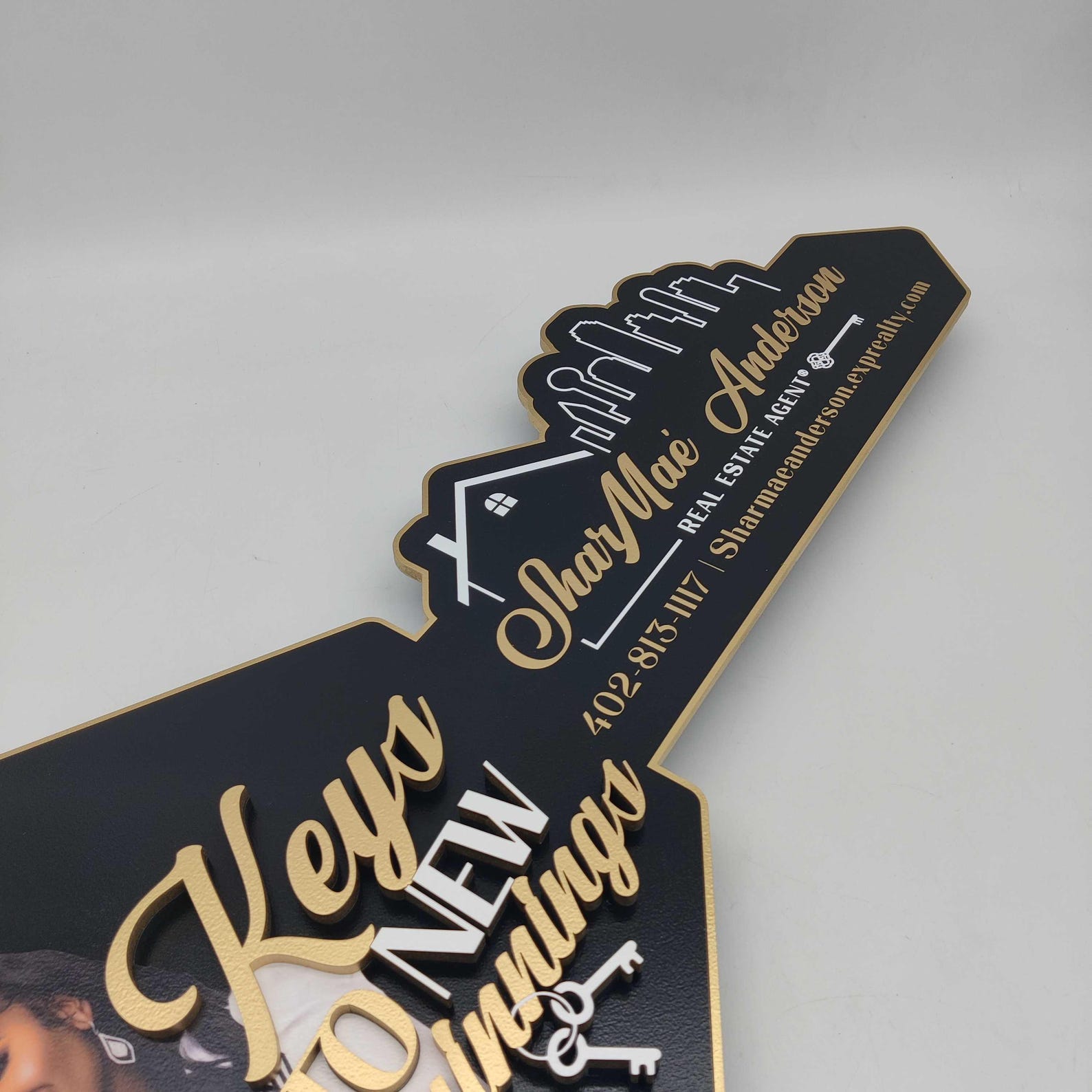Just Closed Custom Sign With Photo, 3D Key Sign, Keys to New Beginnings ...