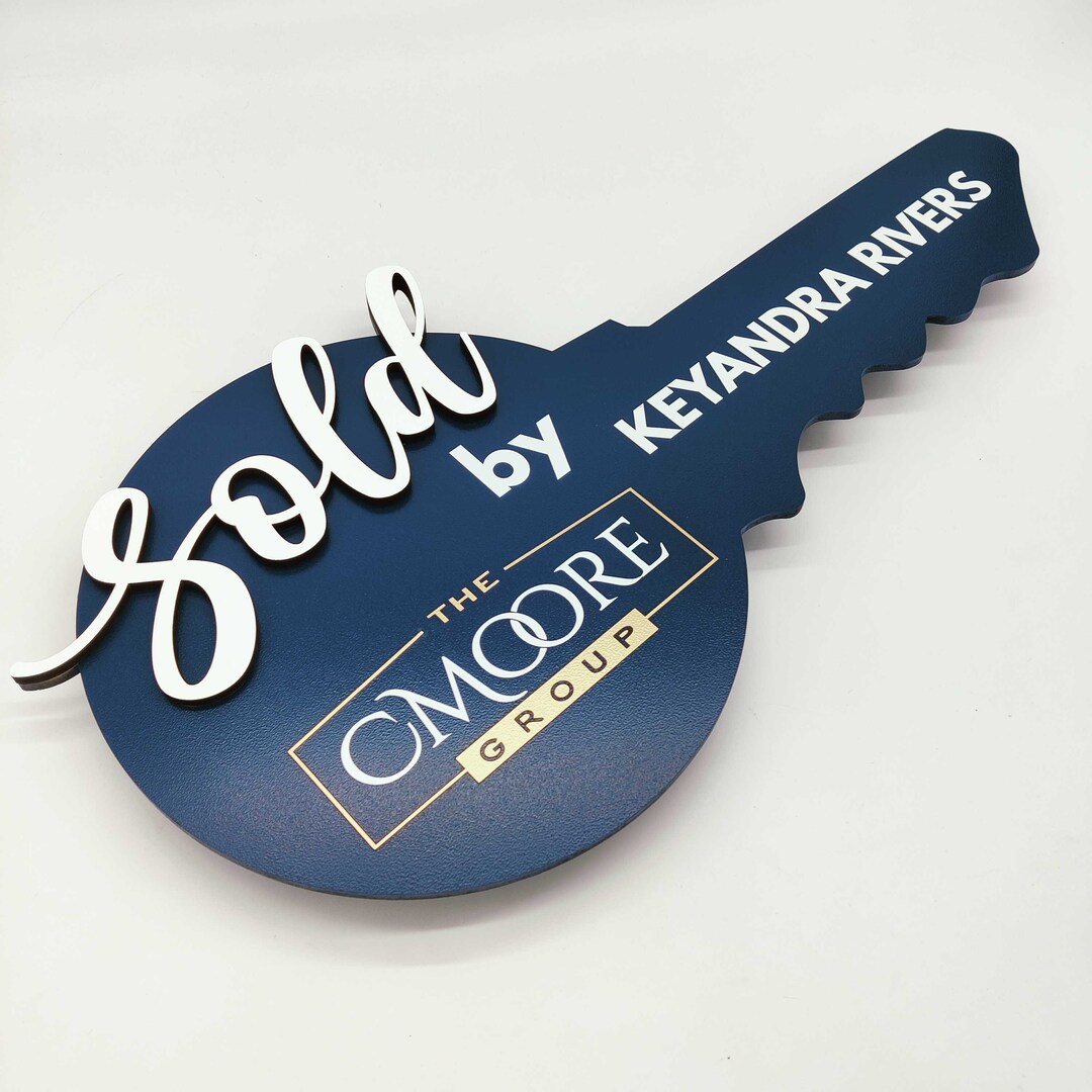 Sold Key Sign, Realtor Closing Custom, Sold Real Estate Agent Key ...