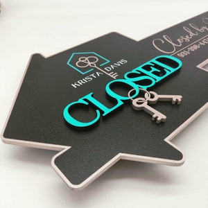 Closed House Shape Sign, 3D Key Sold Sign, Closing Photo Prop, House ...