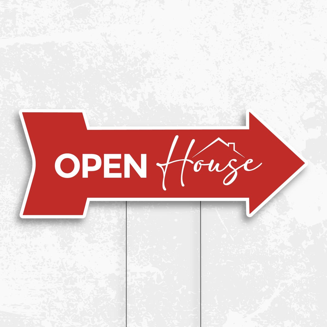 Open House Directional Sign, Realtor Open House Sign, Open House Yard ...