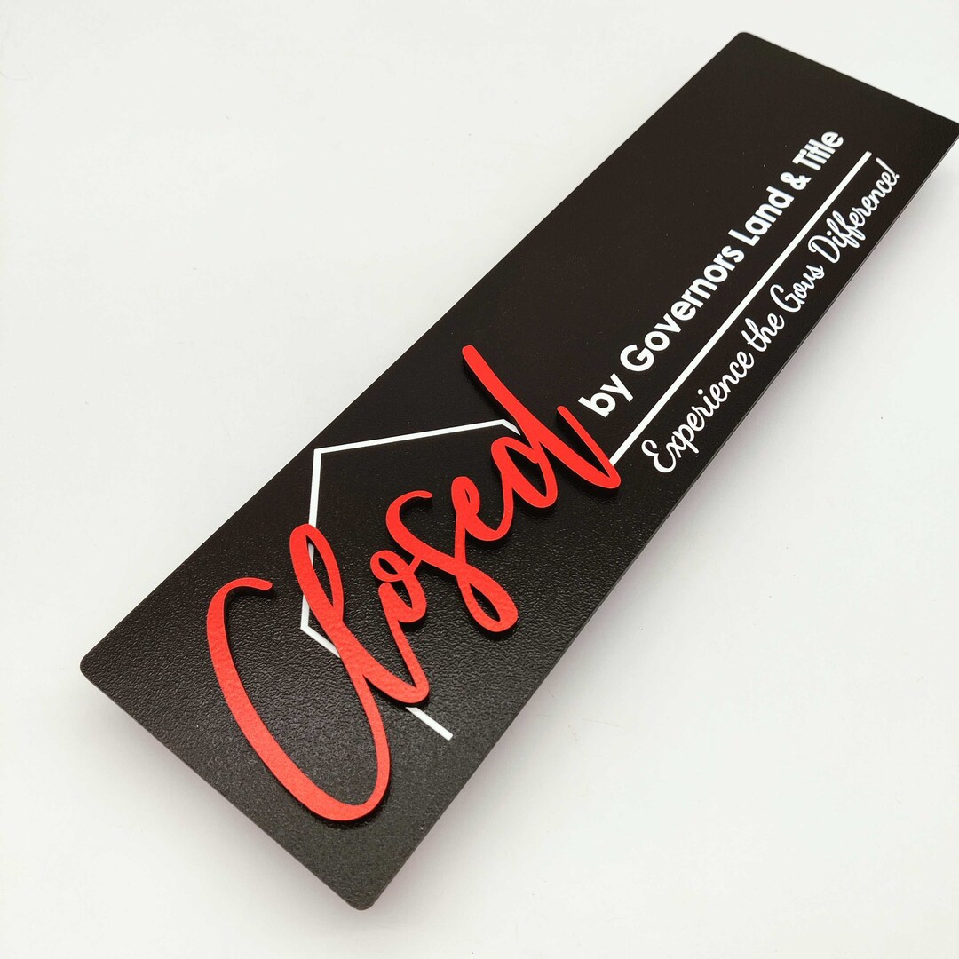 Closed Sign for Realtor, Closed Wooden Sign, Closing Gift Real Estate ...