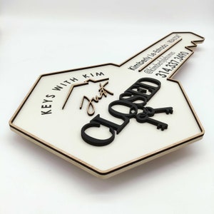 3D Just Closed, Closing Day Custom Sign, Sold Real Estate Agent Key ...