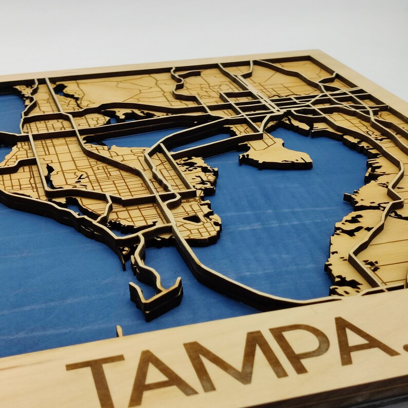 CUSTOM Laser Cut Map of Any City in the World 3D Laser Cut - Etsy