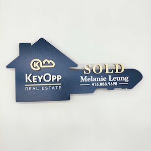 Realtor Sold Key, Wood House Key Sign, 3D Sold Key, Closing Realtor ...