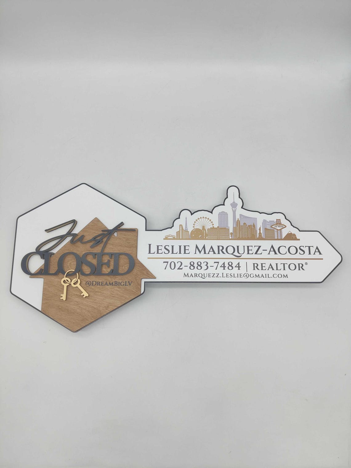 Just Closed Sign, 3D Key Sign, Closing Photo Prop, Wood House, Key Sign ...