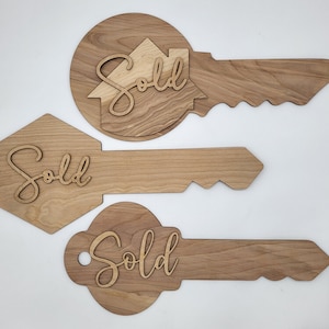 Blank Wood Key Ready to Paint, NOT Glued, Realtor Wood Key Sign, Real ...