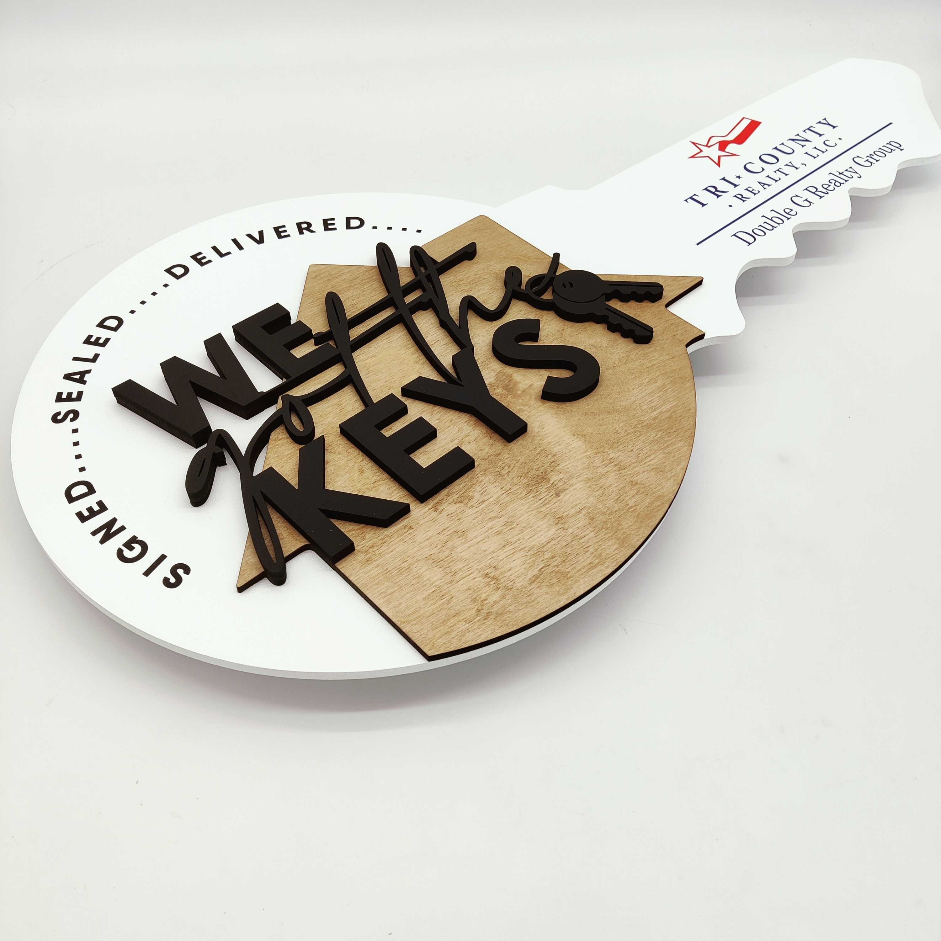 Round Key Sign, Realtor Closing Custom, Sold Real Estate Agent Key ...