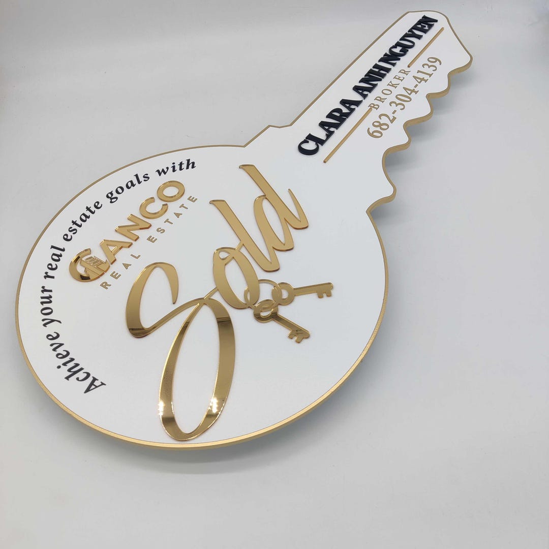 Sold Sign, Realtor Closing Custom, Sold Real Estate Agent Key, Closing ...