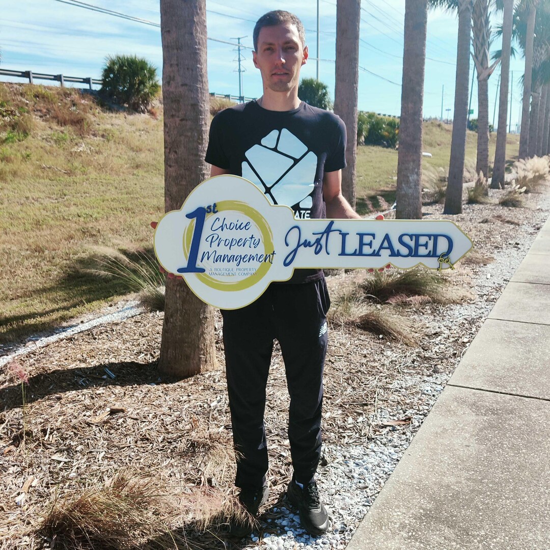 Key Closed Sign, Big Closing Photo Prop, Modern Key Sign for Realtors ...