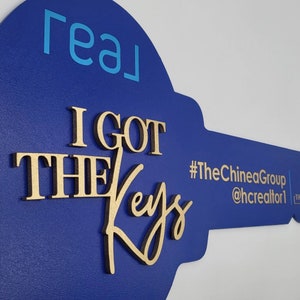 I Got the Key Sign, Closing Photo Prop, Modern Key Sign for Realtors ...