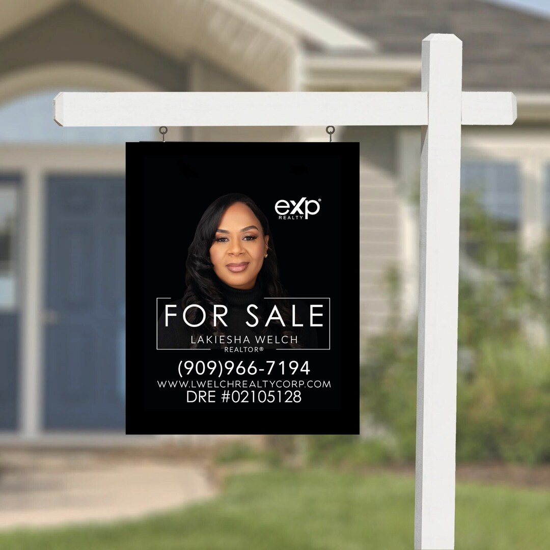 Luxury Realtor for Sale Sign, Custom Aluminum Real Estate Yard Sign ...
