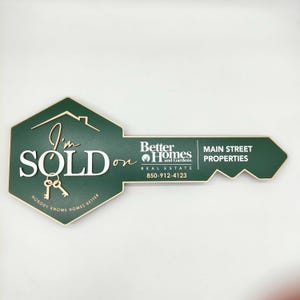 I'm Sold, Key Sold Sign, Closing Photo Prop, 3D Hexagon Key Sign for ...