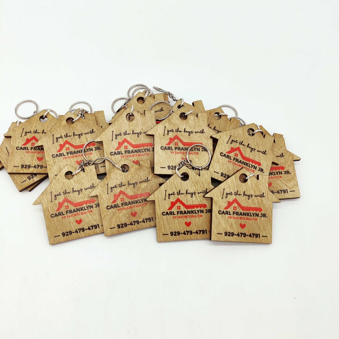 Custom Keychain With Logo, Real Estate Keychain, Realtor Closing Gift ...