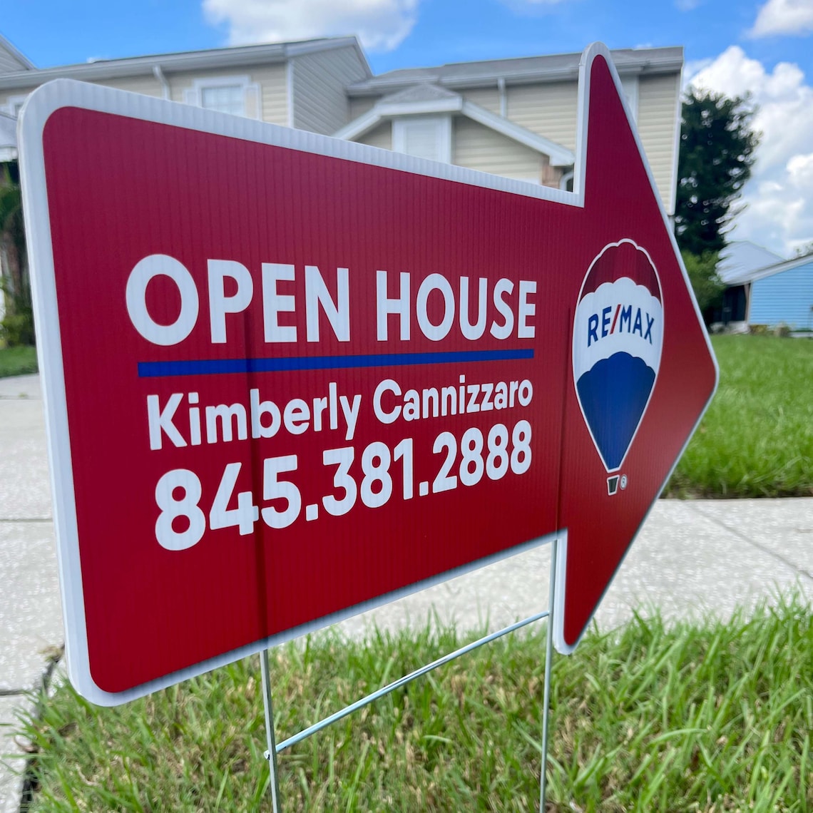 Arrow Shaped Yard Sign, Open House Directional Sign, Directional Sign ...