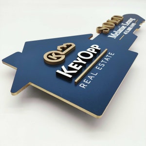 Realtor Sold Key, Wood House Key Sign, 3D Sold Key, Closing Realtor ...