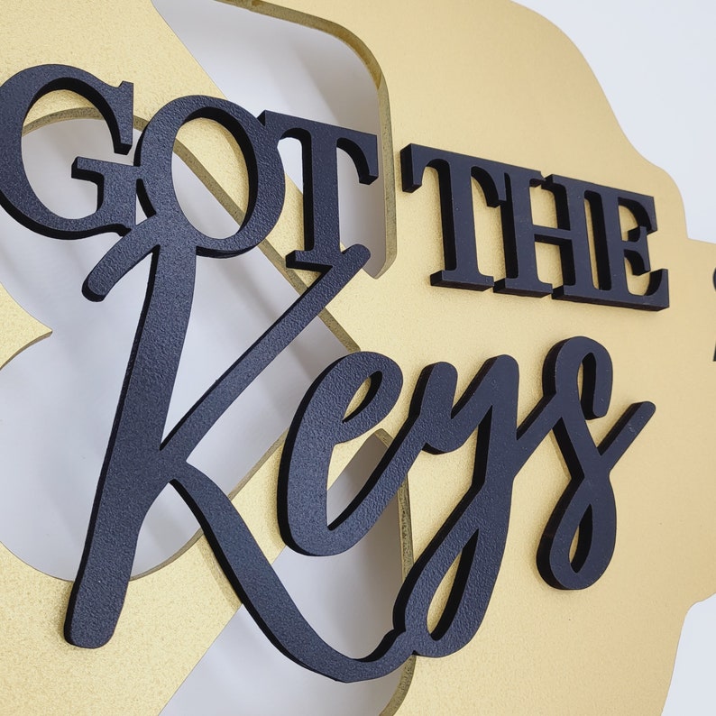 We Got the Keys Closing Photo Prop Modern Key Sign for - Etsy
