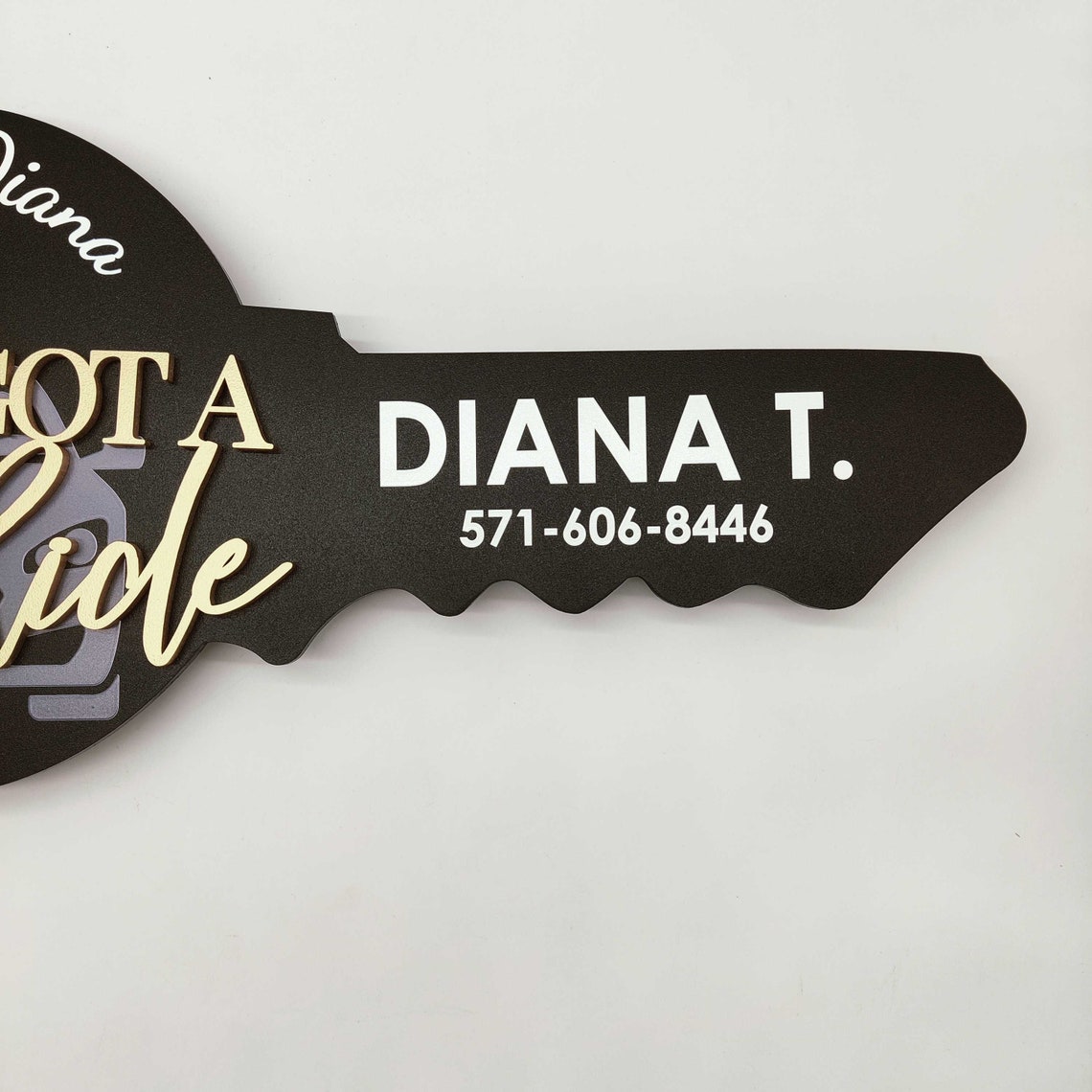 Just Got A New Ride Care Salesman Gift, 3D Sold Car SIGN, New Car Gift ...