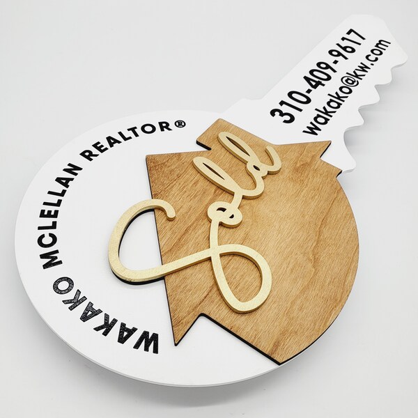 Realtor Key Sign - Etsy