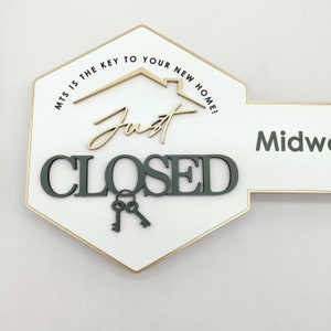 Just Closed on My New Home, Key Sold Sign, Closing Photo Prop, Modern ...