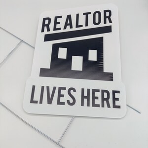 Realtor Lives Here Sign, Neighborhood Realtor Yard Sign, Modern Realtor ...