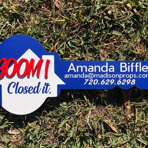 Blue Sold Key Sign for Realtors Realtor Gift Blue Sold Key | Etsy