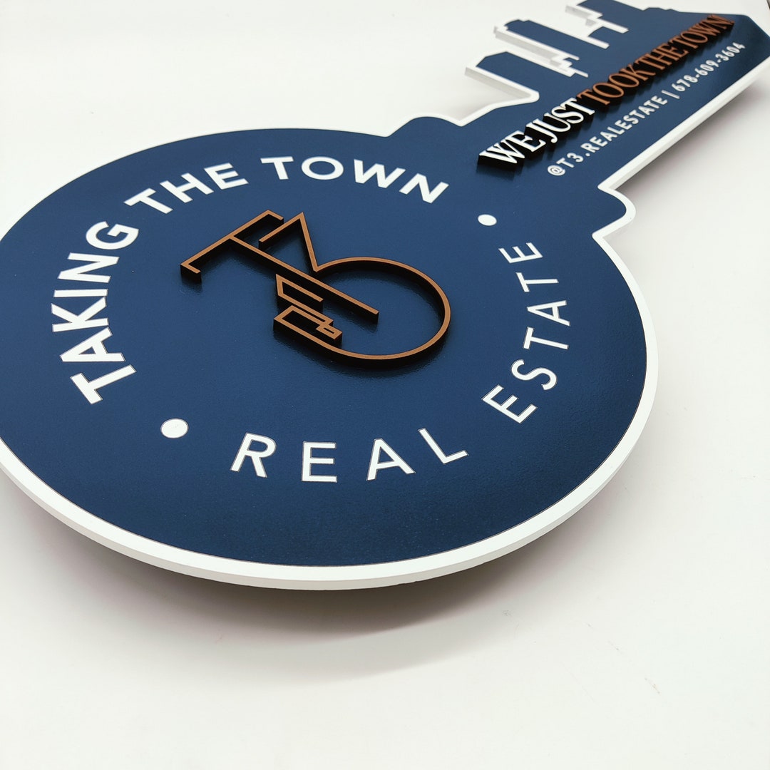 Custom Realtor Closing Key Sign: 3D Photo Prop, City Skyline - Etsy
