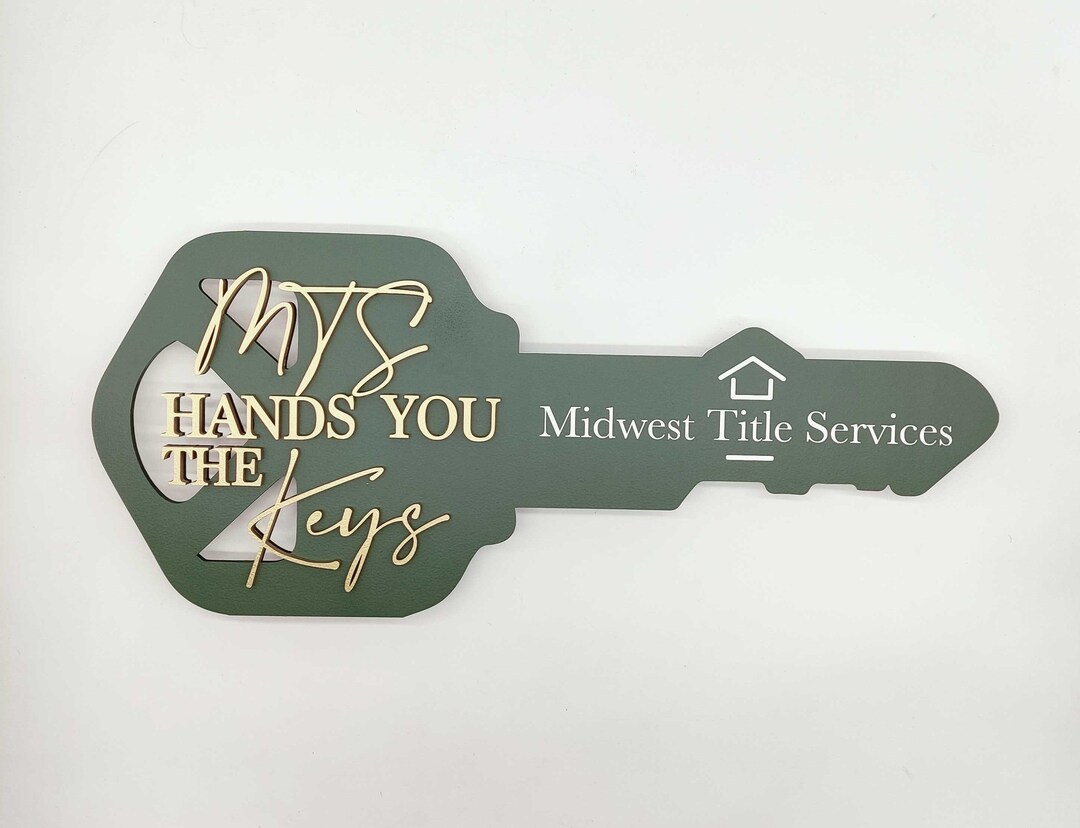Realtor Hands You the Keys Sign, 3D Key Modern, Closing Photo Prop ...