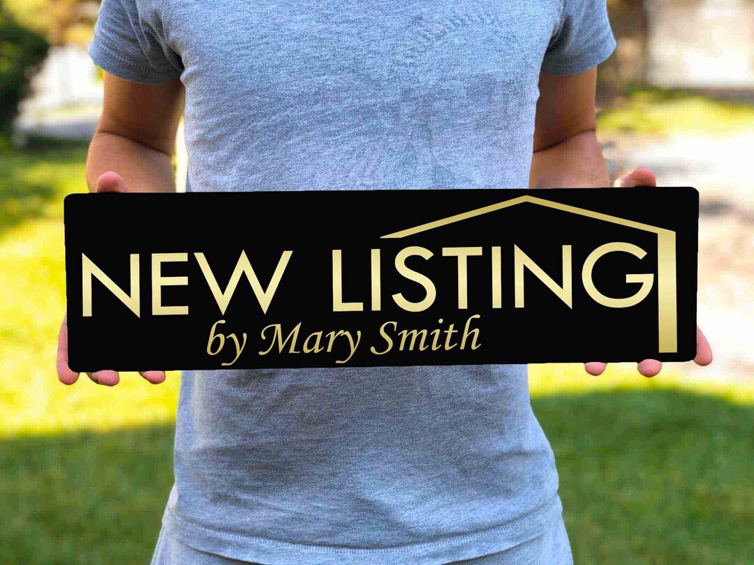 Realtor NEW LISTING Sign That Can Be Used as a Prop, Real Estate New ...