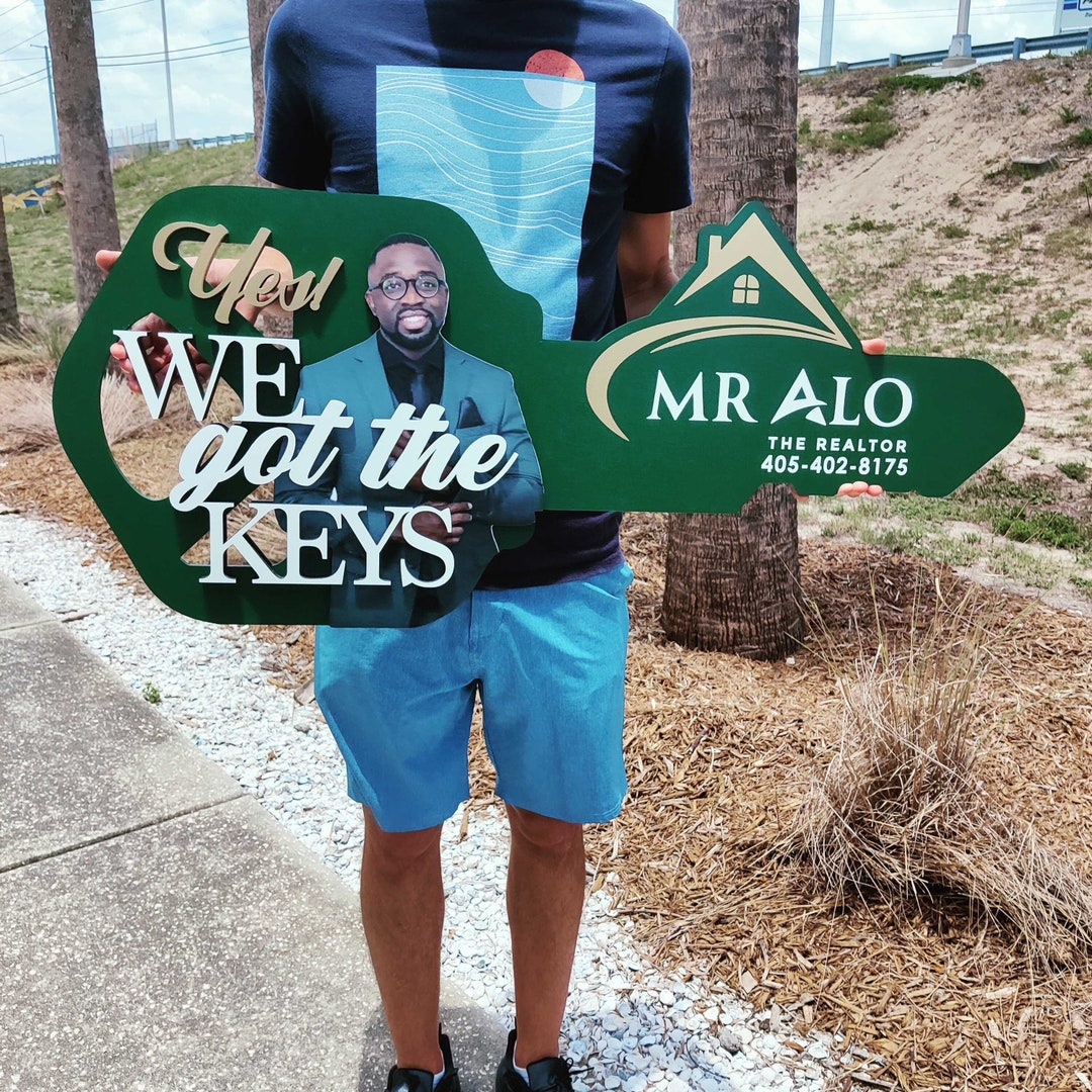 Closing Photo Prop, 3D Modern Key Sign for Realtors, Realtor Gift, XXL ...