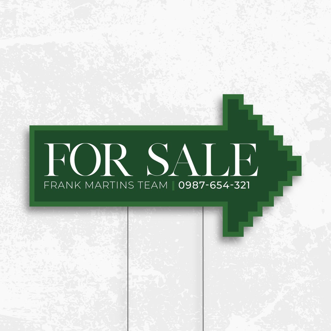 For Sale Arrow Shaped Yard Signs, Open House Directional, Directional ...