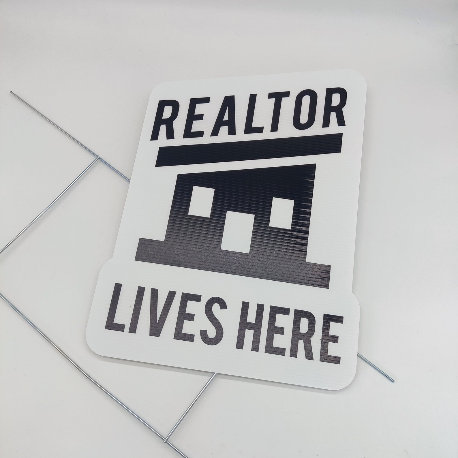 Realtor Lives Here Sign, Neighborhood Realtor Yard Sign, Modern Realtor ...