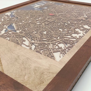 CUSTOM Laser Cut Map of Any City in the World, City Map Engraved, 3D ...