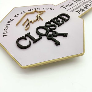 Just Closed, Key Sold Sign, 3D Closing Photo Prop, Lilac Cream Key Sign ...