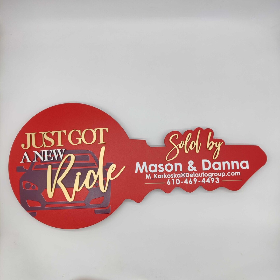 Just Got A New Ride Care Salesman Gift, Sold Car SIGN, New Car Gift ...