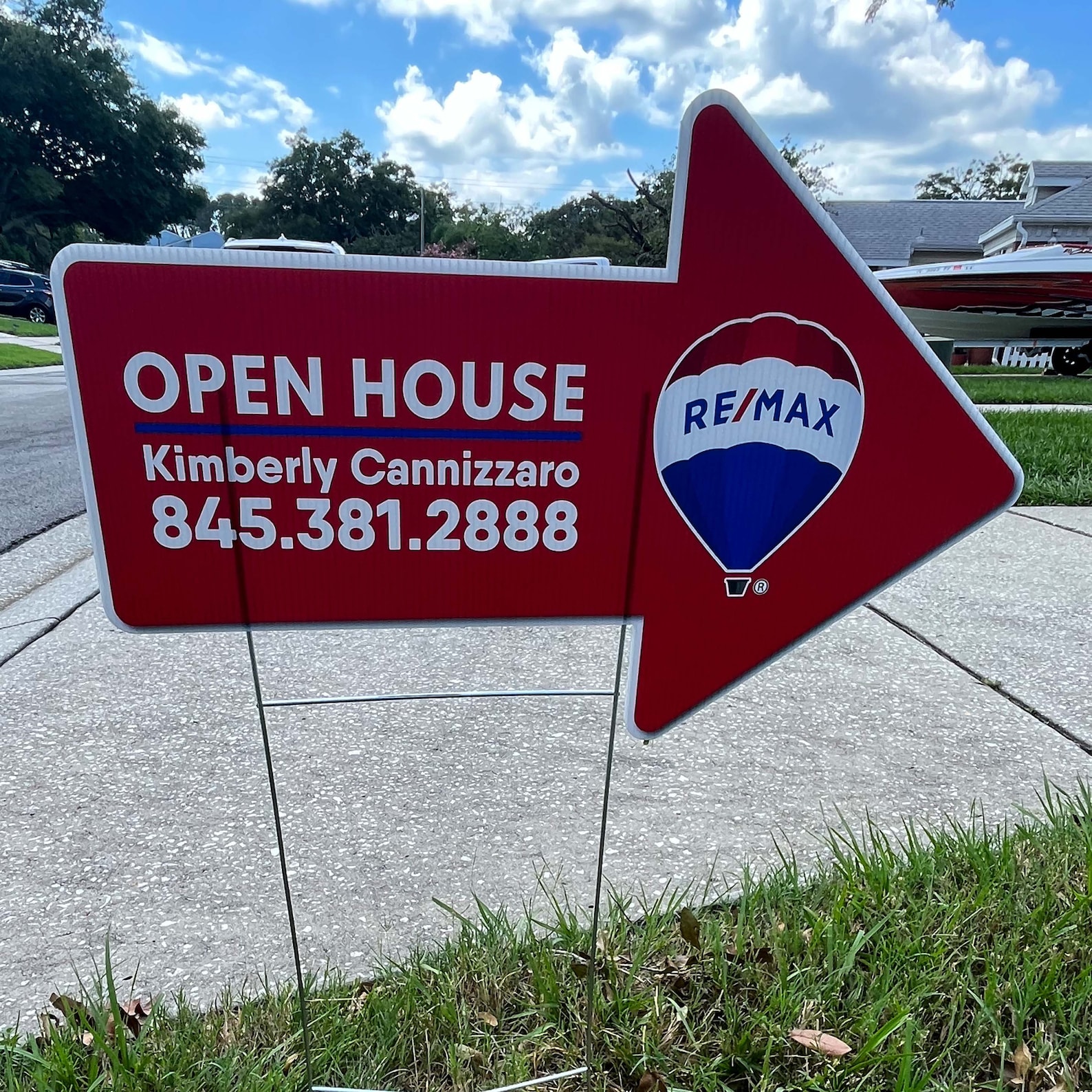 Arrow Shaped Yard Sign, Open House Directional Sign, Directional Sign ...