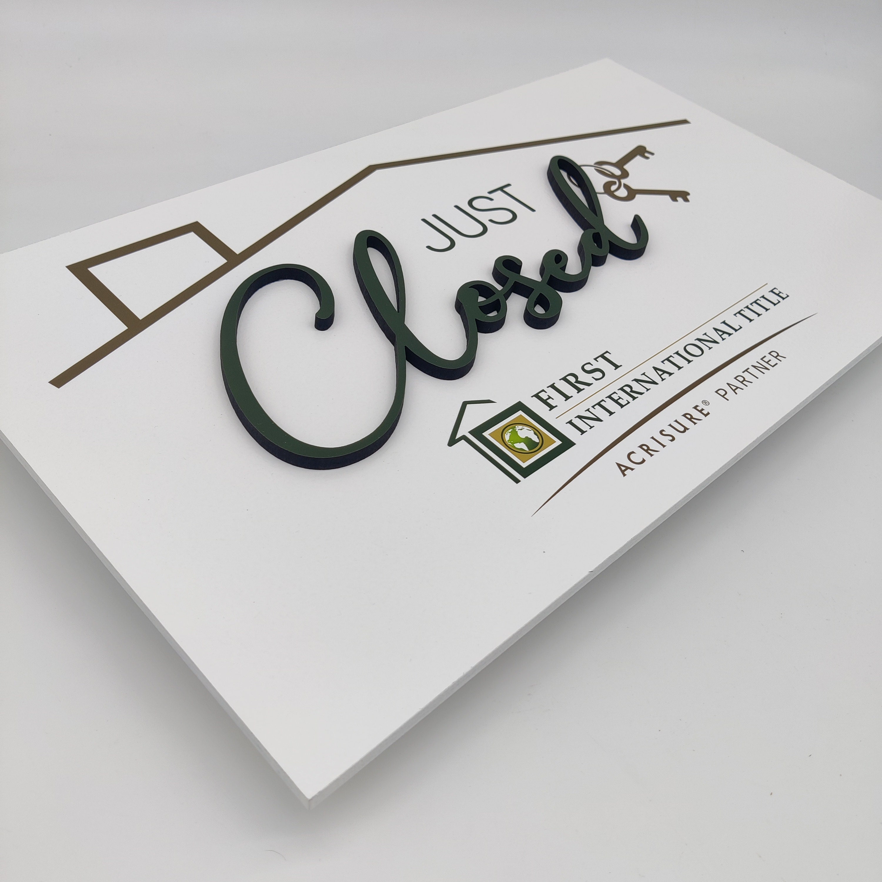 Closed Sign, Sold Wooden, Closing Gift Real Estate Agent Broker ...