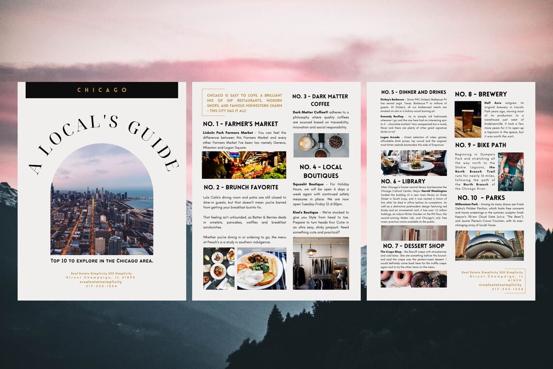 Real Estate Local Guide Template, City Guide Flyer, Welcome Guide ...