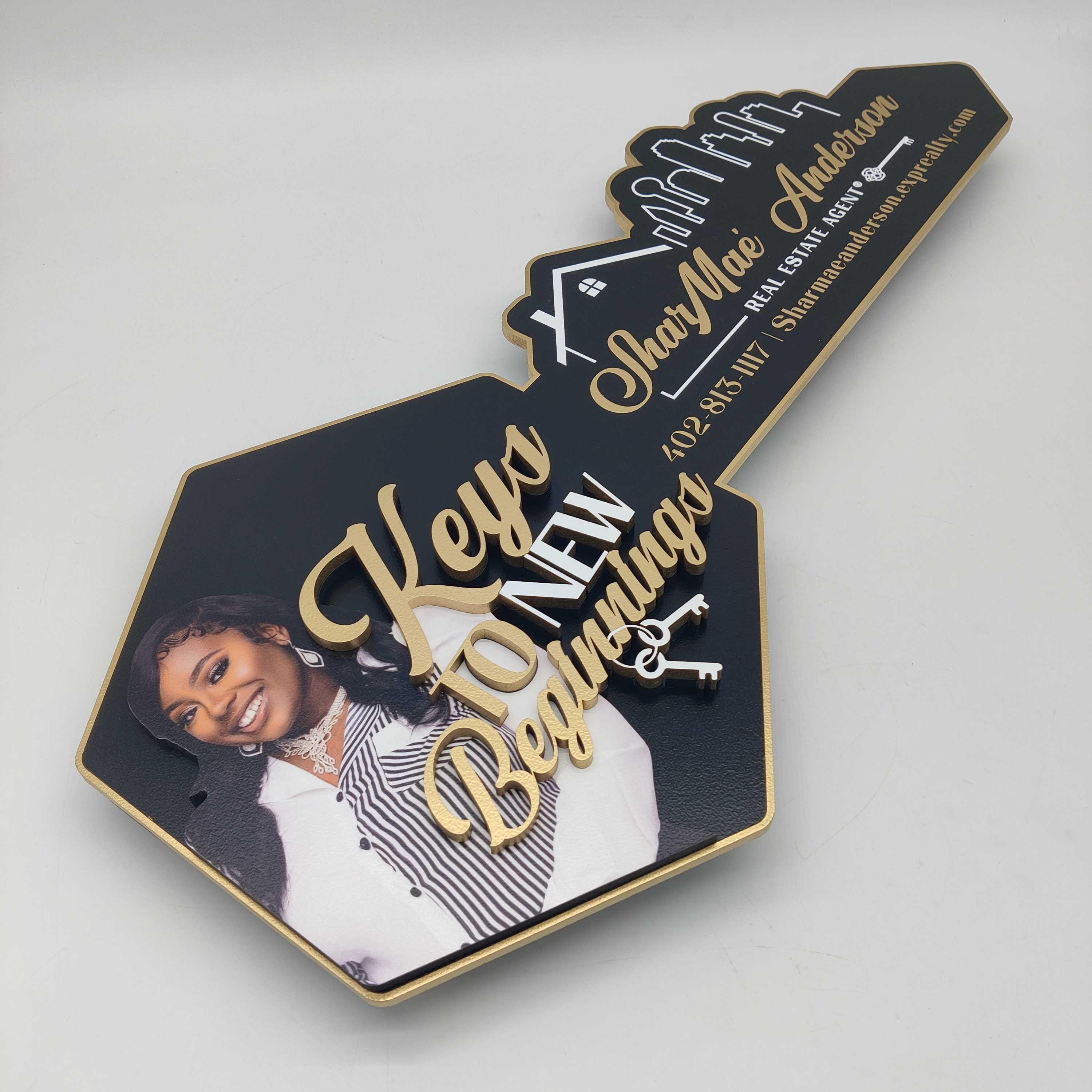 Just Closed Custom Sign With Photo, 3D Key Sign, Keys to New Beginnings ...