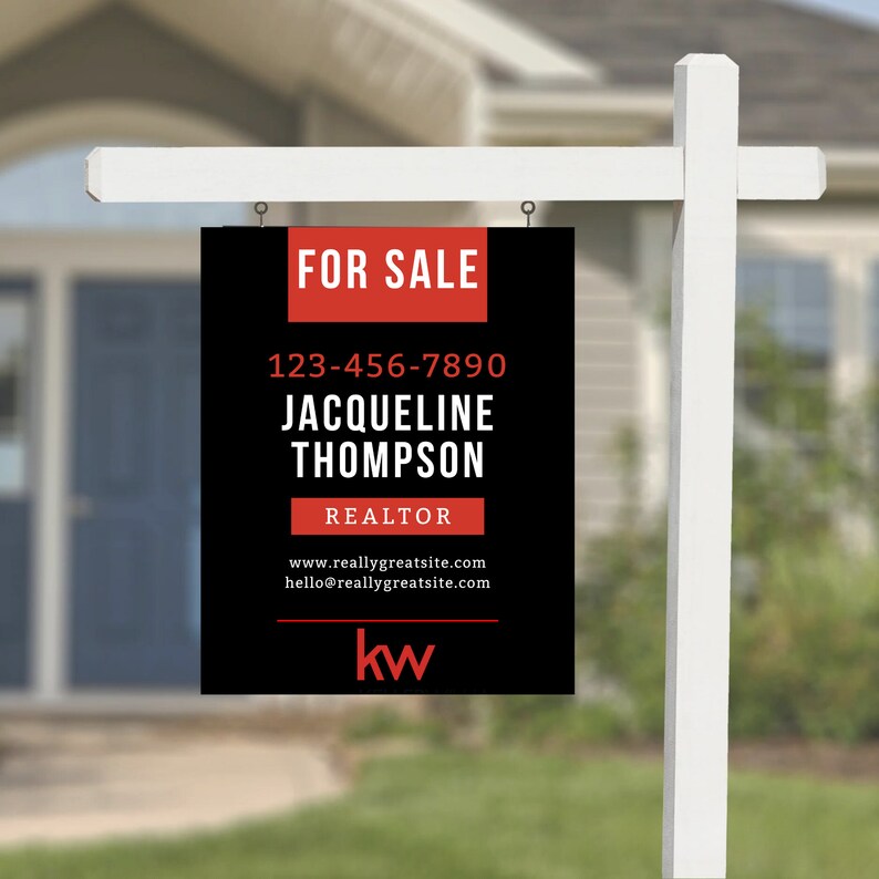 For Sale Aluminum Sign, Realtor Yard Sign, Real Estate Signage, Real ...