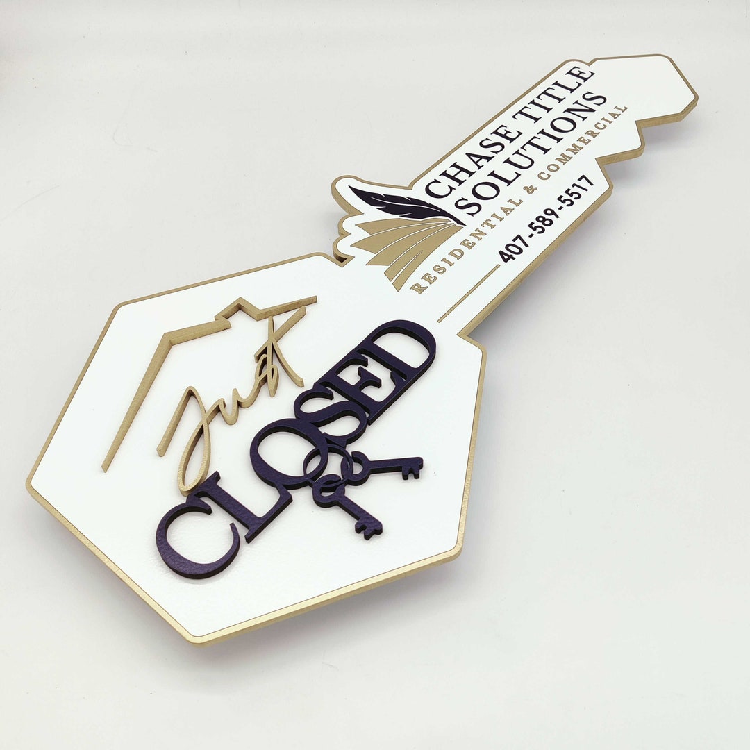 Just Closed on My New Home, Key Sold Sign, Closing Photo Prop, Modern ...