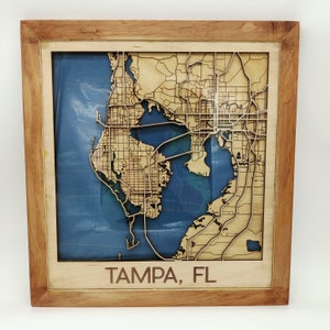 CUSTOM Laser Cut Map of Any City in the World, City Map Engraved, 3D ...