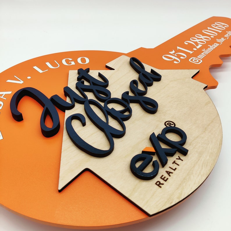 Just Closed Key Sign Realtor Closing Custom Sold Real Estate - Etsy